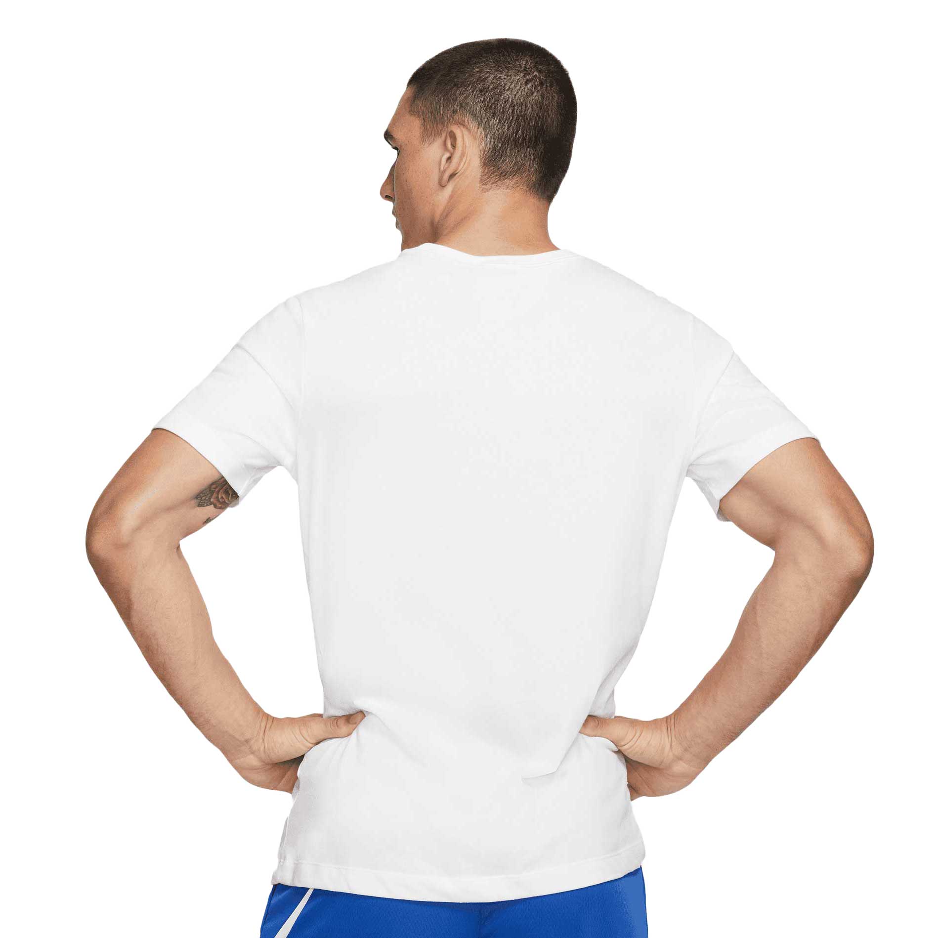 Nike Mens Dri Fit Training T Shirt White Black Paragon Sports