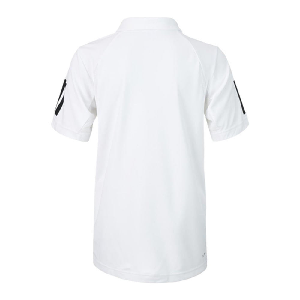 Adidas Kids CLUB 3 STRIPE POLO WHITE - Paragon Sports